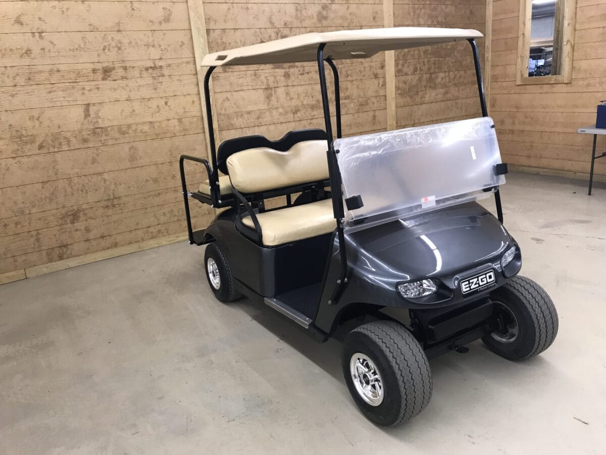 #032 - CHARCOAL GREY E-Z-GO 48 VOLT TXT/PDS - Go With Garrett's Golf Cars