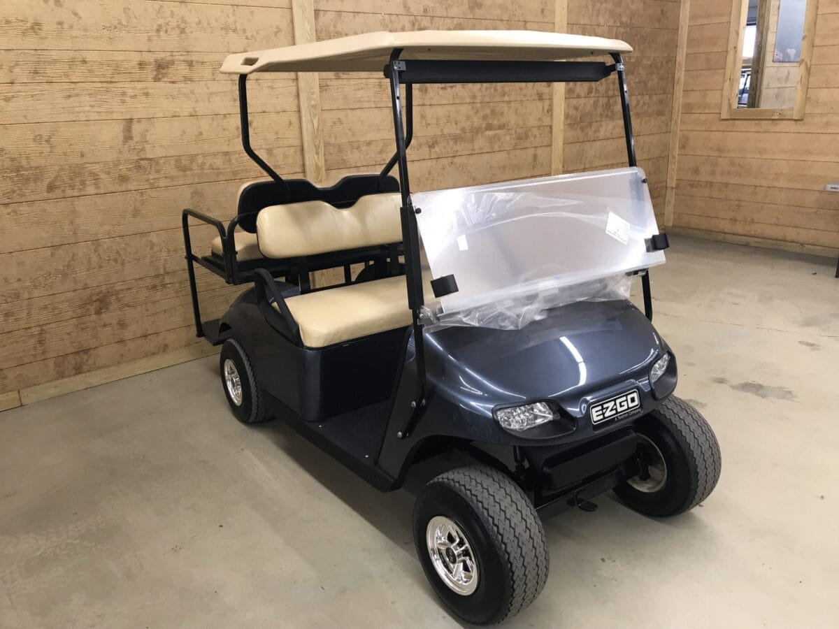 #13 - E-Z-GO Steel Blue TXT ELiTE - Go With Garrett's Golf Cars